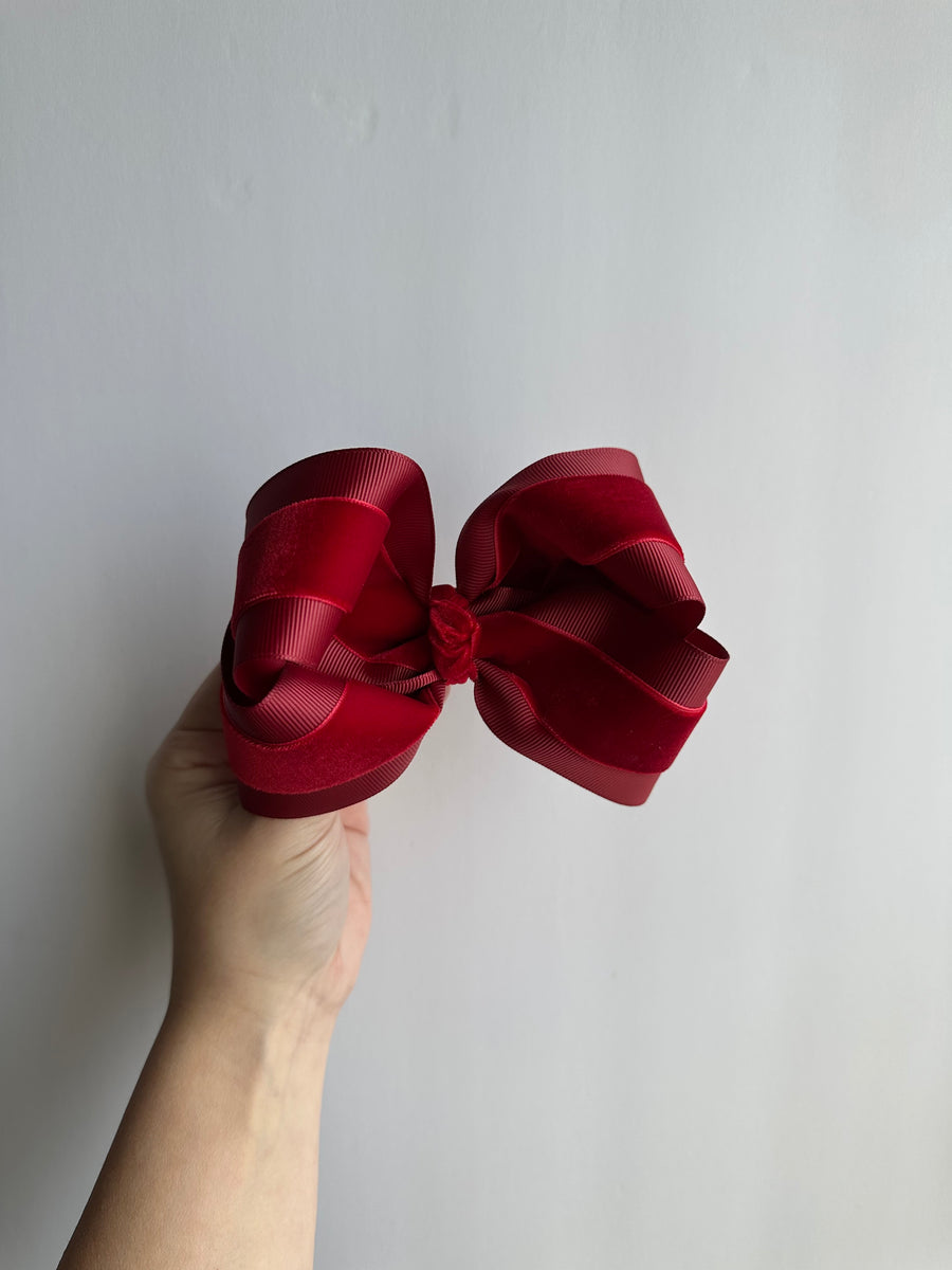 Large Red velvet bow - Toupelo Crafts – Shop Plain Jane Company