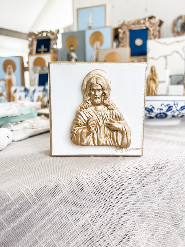 Jesus On 4x4 Canvas- Mae Mae Art by Maegan Hanna – Shop Plain Jane Company