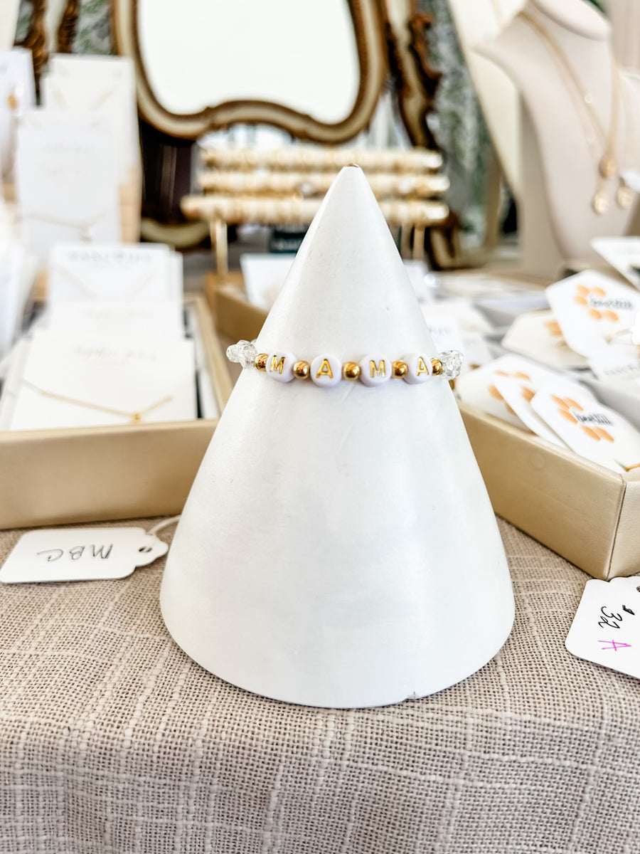 Mama Gold Crystal Beads A-Megan Benoit’s Closet – Shop Plain Jane Company