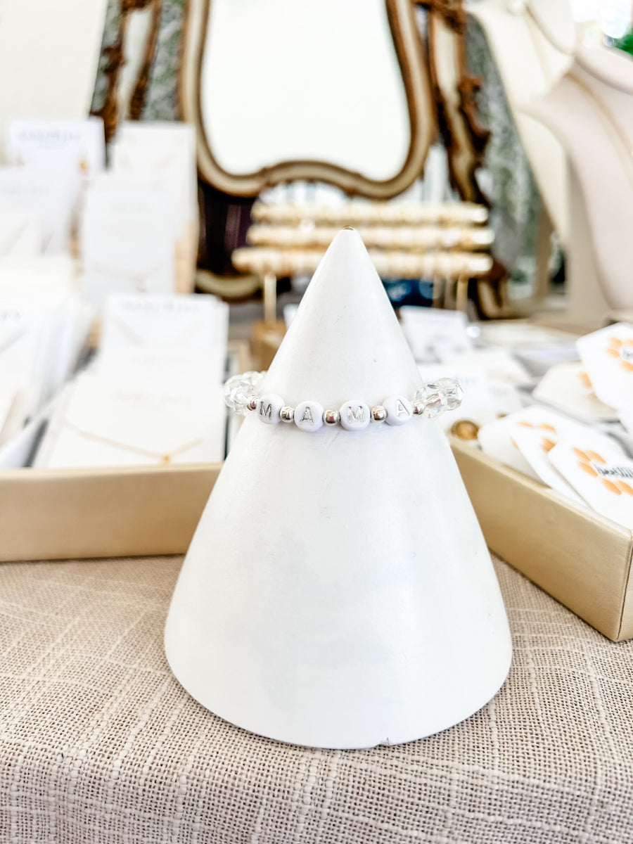 Mama Silver Crystal Beads-Megan Benoit’s Closet – Shop Plain Jane Company