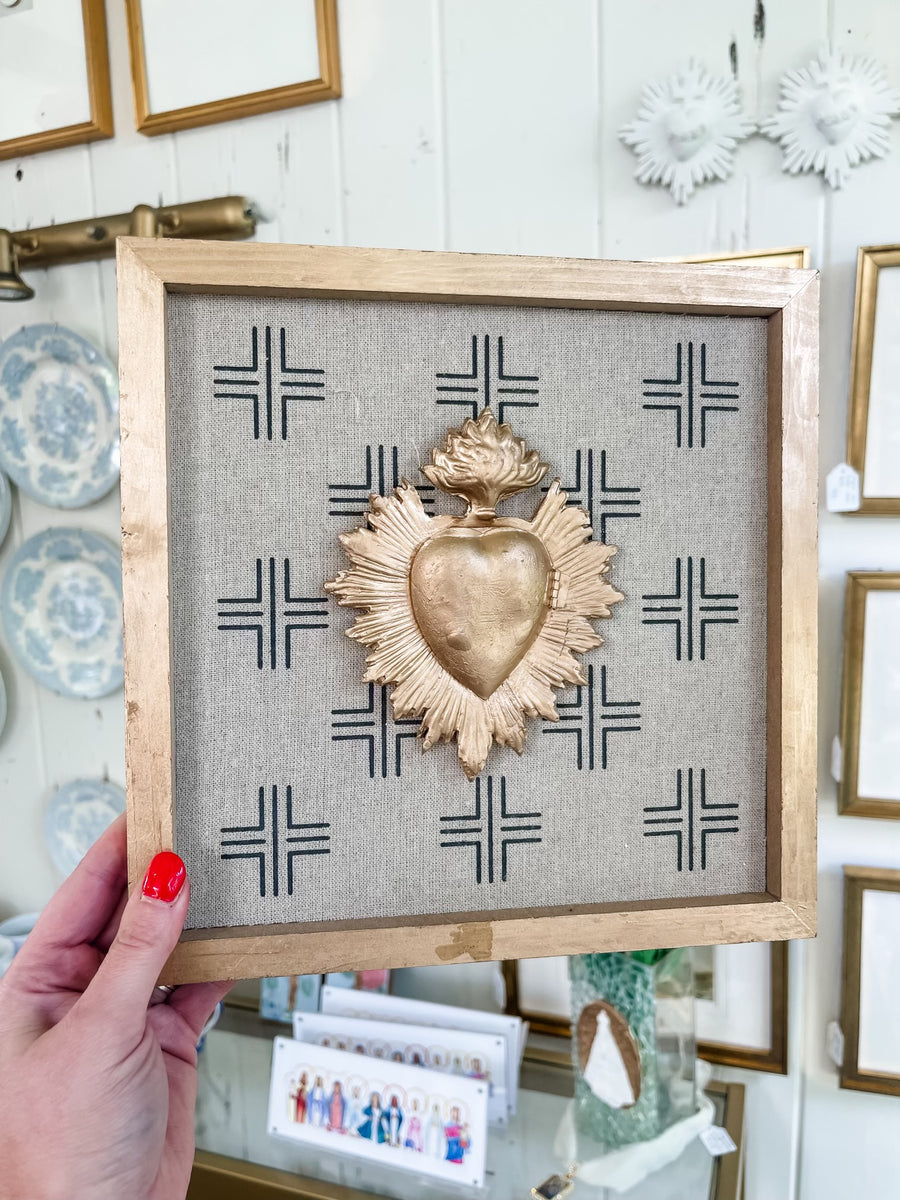 Sacred Heart B Wood Frame- Mae Mae Art by Maegan Hanna – Shop Plain ...
